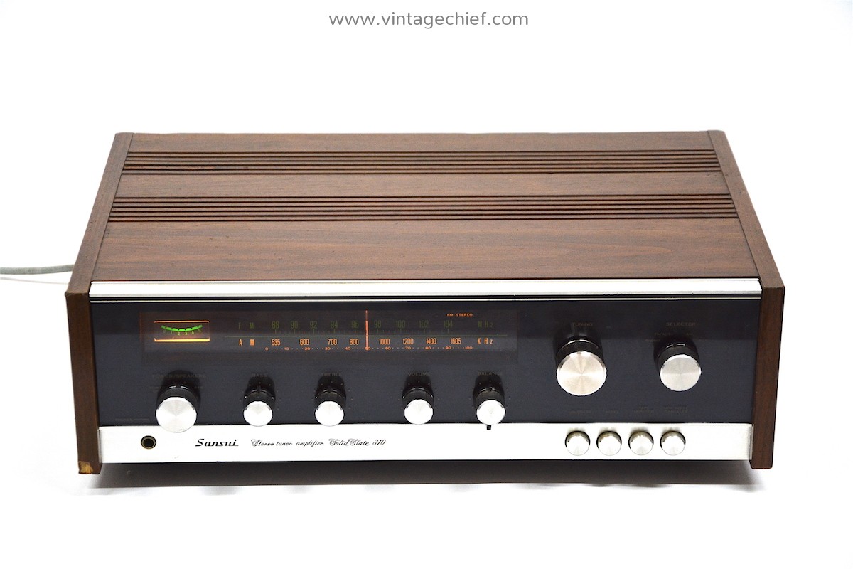 Sansui Solid State 310 Stereo Receiver | Serviced | Wooden Case | Vintage | Phono