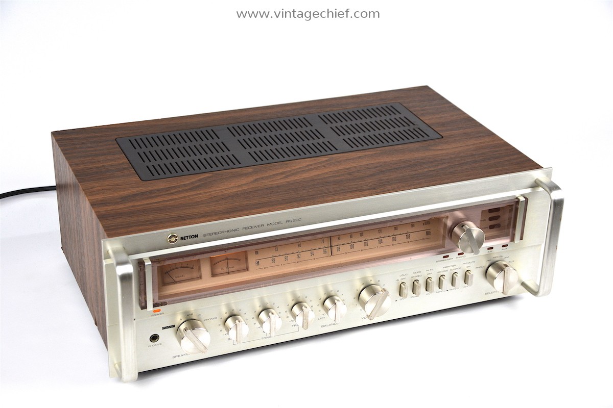 Big Setton RS-220 FM AM Stereo Receiver | Wooden Case | Rare | Phono | Vintage