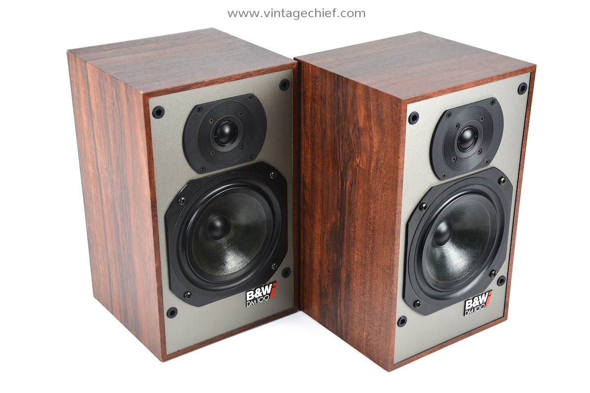 Vintage Bowers & Wilkins DM100i Speakers | American Walnut | Pair | B&W ...