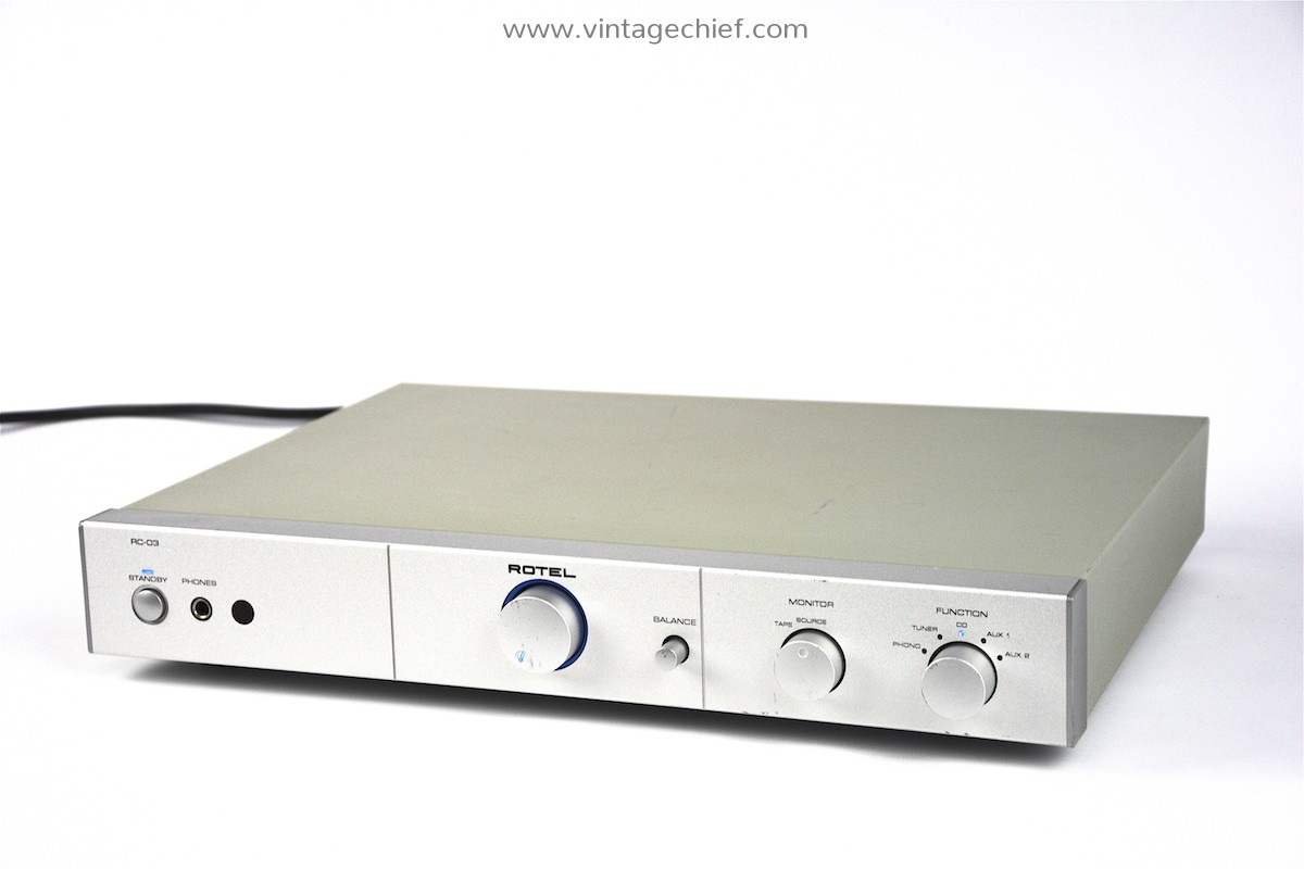 Rotel RC-03 Stereo Preamplifier | Silver | Phono | Rotel Preamp