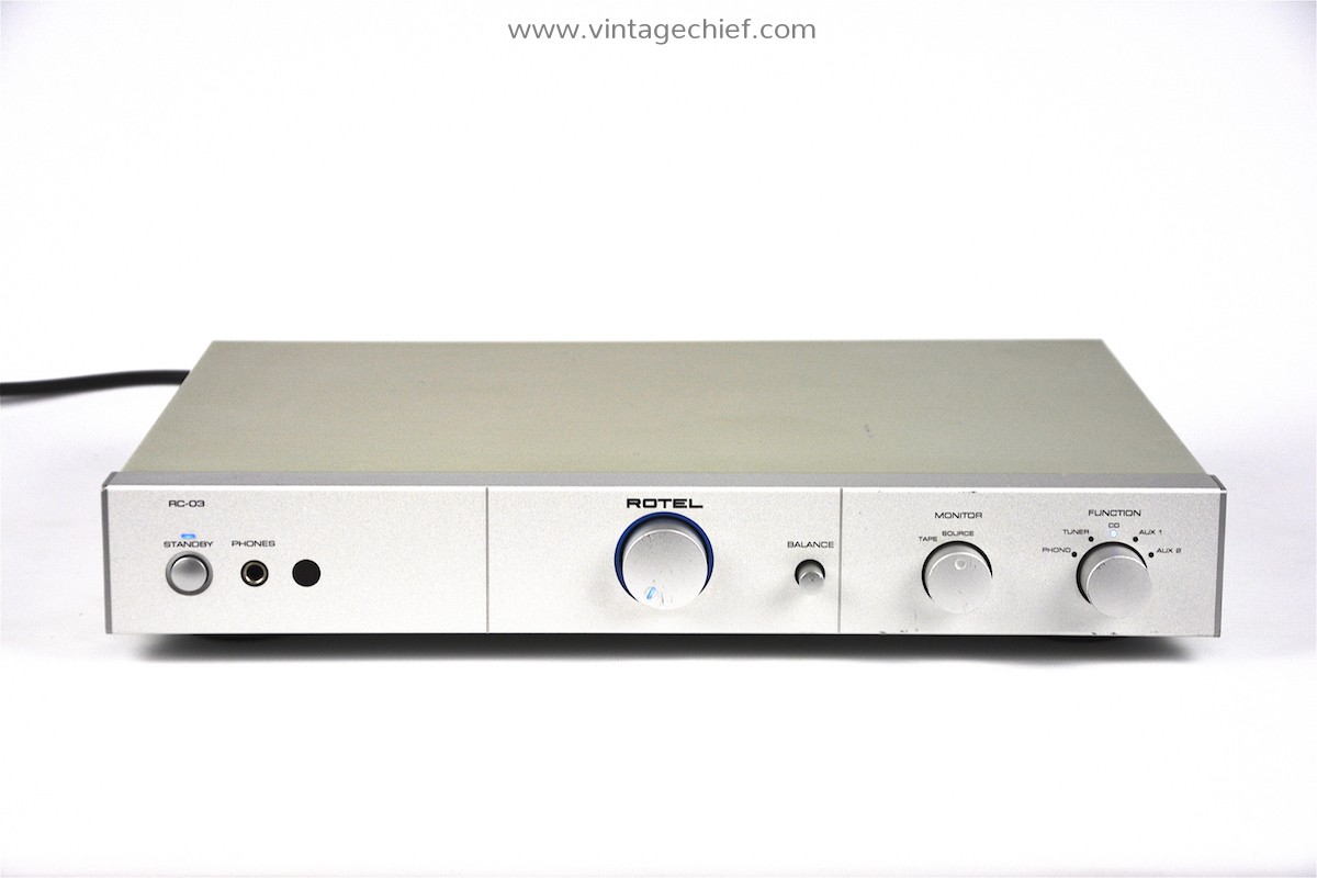 Rotel RC-03 Stereo Preamplifier | Silver | Phono | Rotel Preamp
