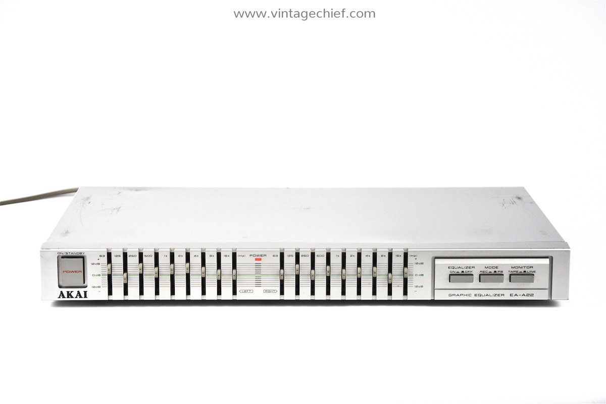 Akai EA-A22 9 Band Stereo Graphic Equalizer | Silver | Vintage | Audio ...