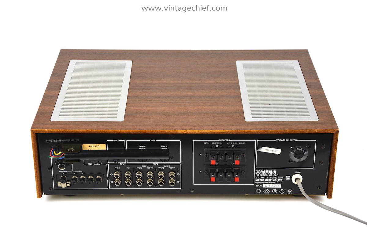 Vintage Yamaha CR-620 FM AM Stereo Receiver | Wooden Case | Phono