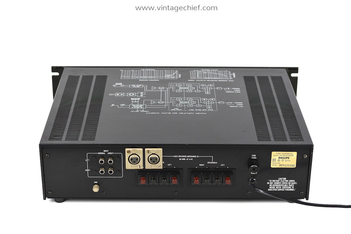 High End Philips 22AH380 Stereo Power Amplifier | VU Meters | Vintage ...