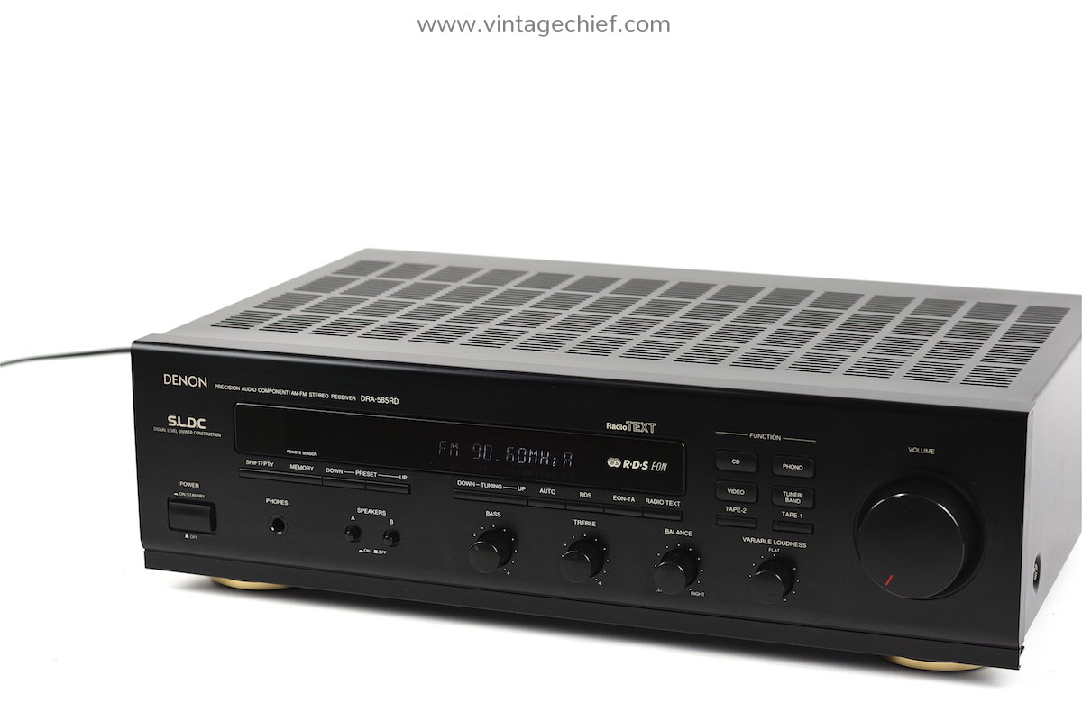 Denon DRA-585RD FM AM RDS Stereo Receiver | 2 x 65 Watt | Phono | Black ...