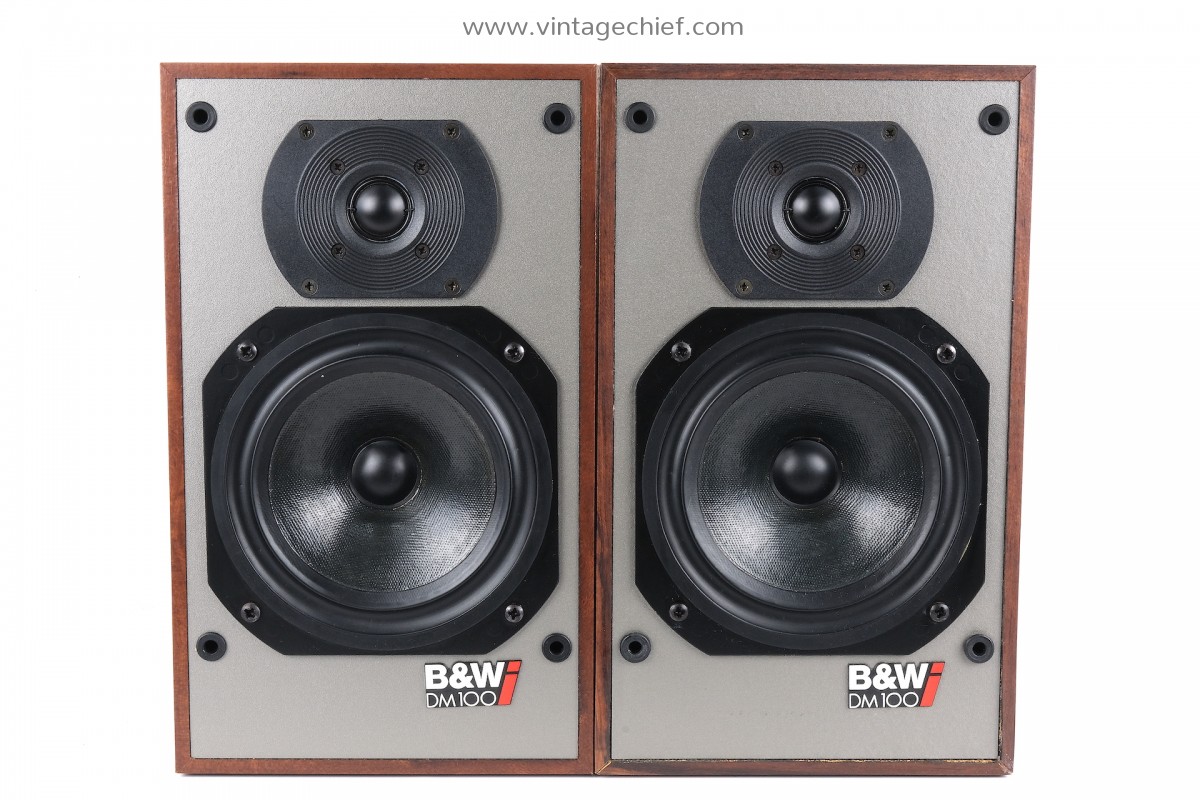 Vintage Bowers & Wilkins DM100i Speakers | American Walnut | Pair | B&W ...