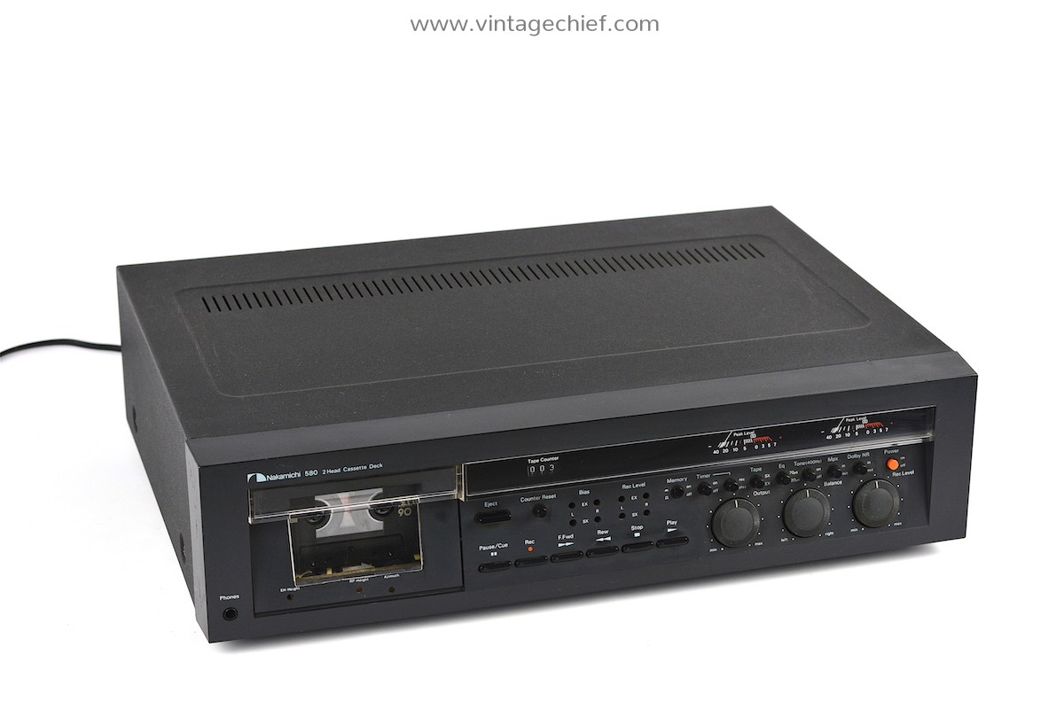 Nakamichi 580 Cassette Deck + Manual | Defective | For parts or repair ...