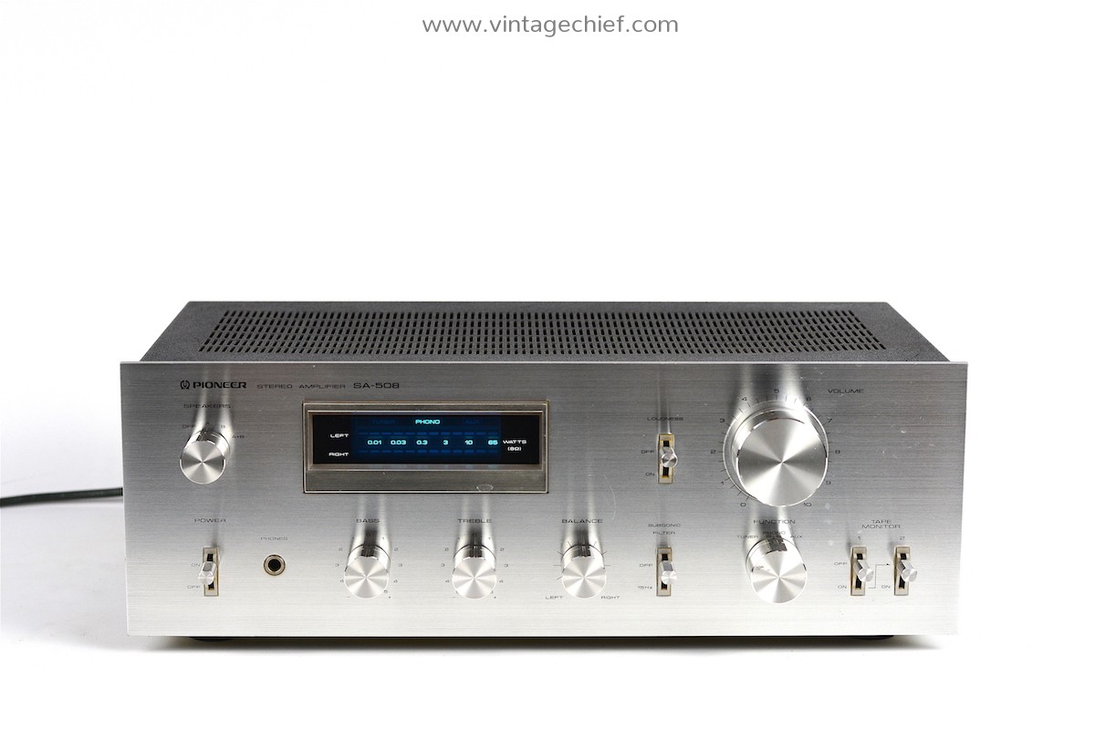 Pioneer SA-508 Integrated Stereo Amplifier | Blue Line | Phono ...