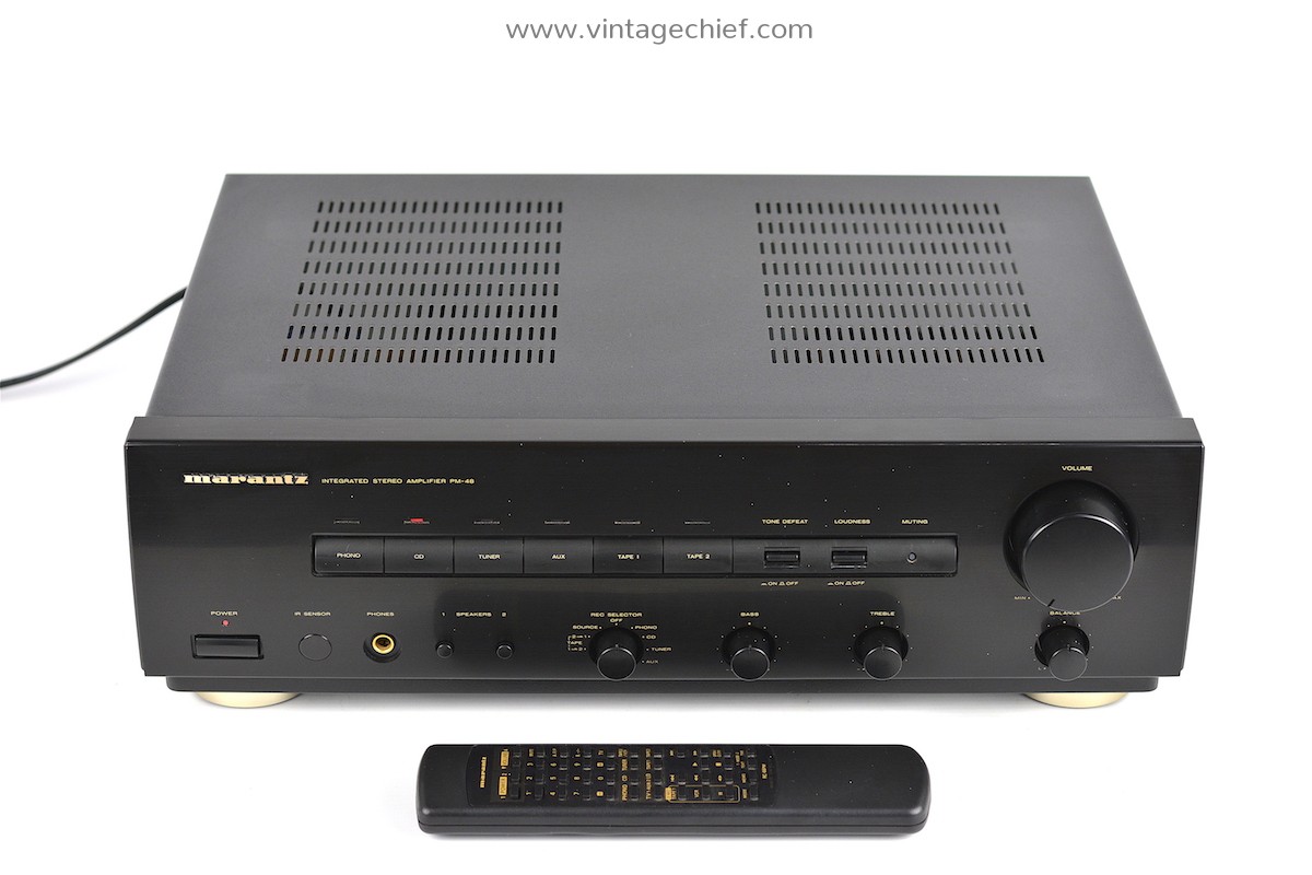 Marantz PM-48 Integrated Stereo Amplifier + Marantz RC-66PM Remote ...