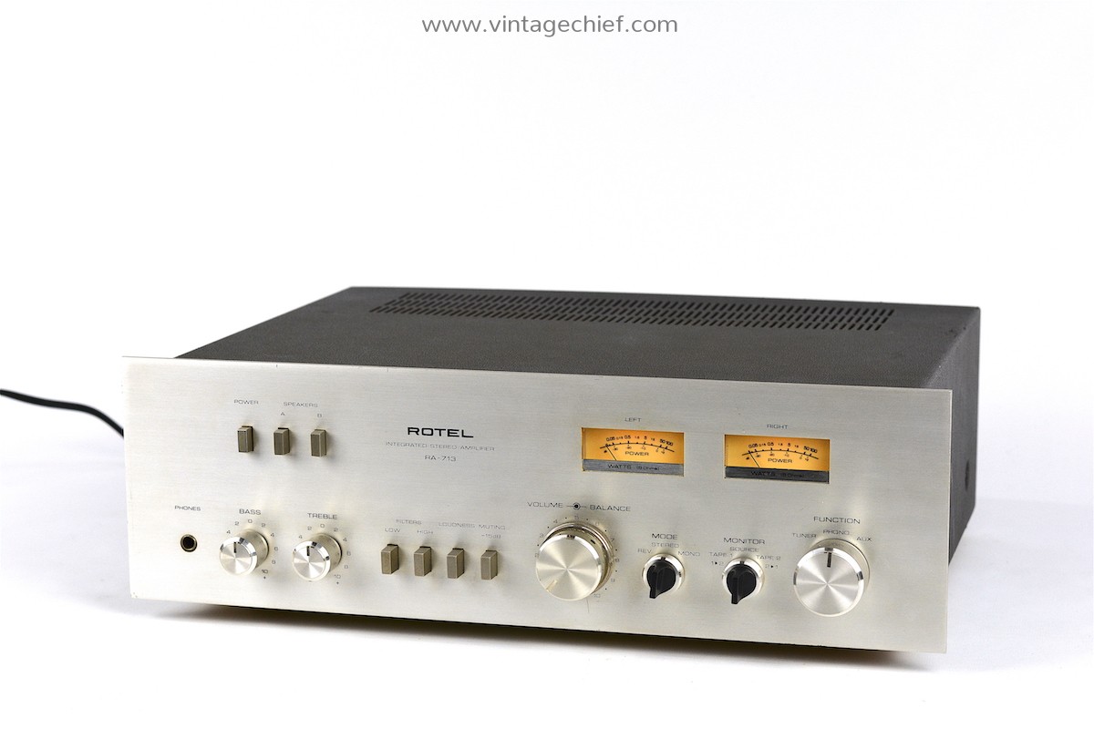 Vintage Rotel RA-713 Amplifier | Serviced | VU Meters | Pre Out | Main ...