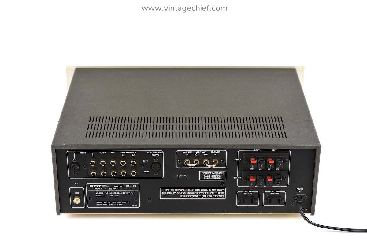 Vintage Rotel RA-713 Amplifier | Serviced | VU Meters | Pre Out | Main ...