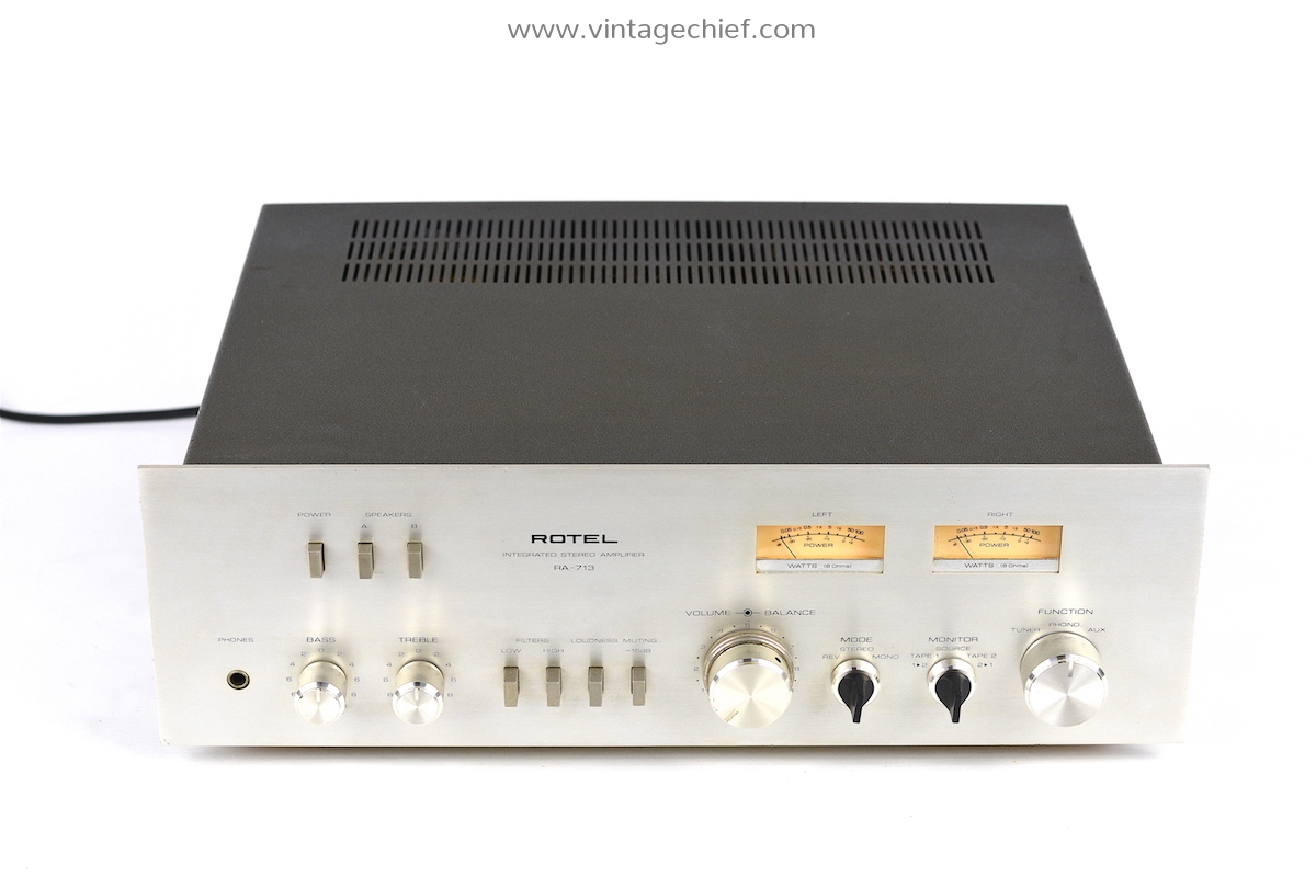 Vintage Rotel RA-713 Amplifier | Serviced | VU Meters | Pre Out | Main ...