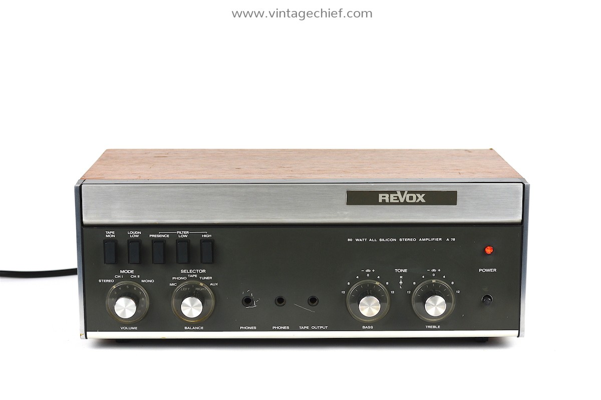 High End Revox A78 Amplifier | Vintage | Wooden Case | Stereo | Phono