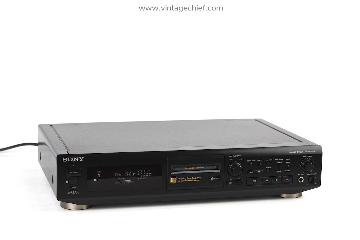 Sony MDS-JE500 MiniDisc Recorder | Black | Sony MiniDisc Deck | Audio ...