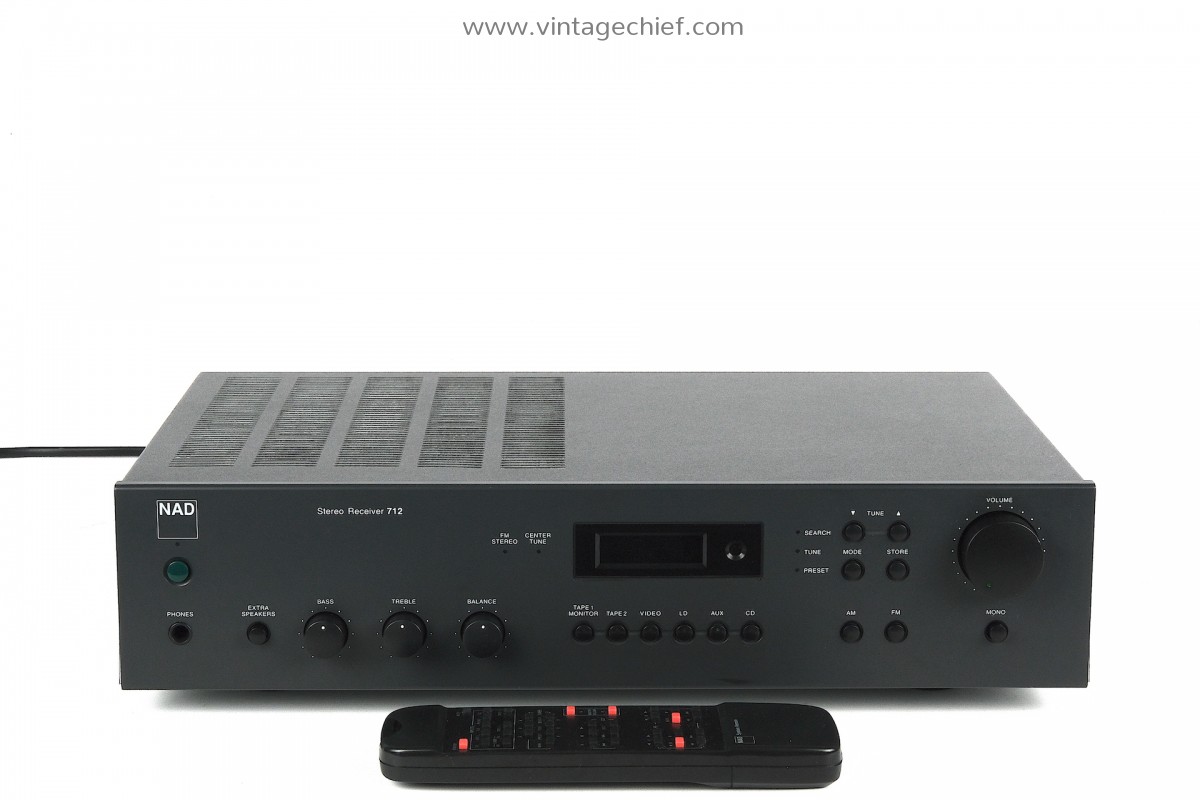 NAD 712 Receiver + NAD System Remote + Manual | Defective | For Parts ...