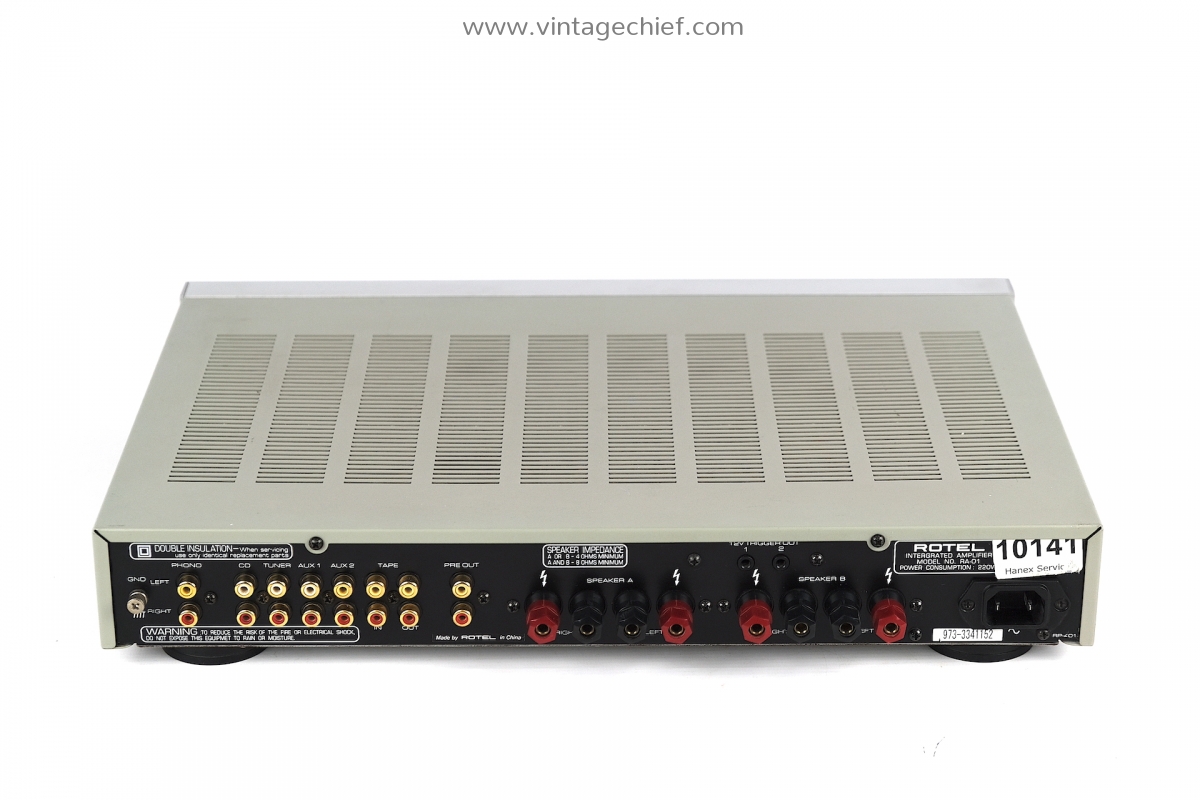 Rotel RA-01 Stereo Amplifier | 2 x 40 Watt | Pre Out | Phono | Silver | Audio | HiFi
