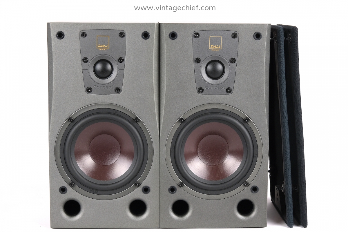 Dali Concept 1 Speakers + Speaker Grills + Box | Cherry | Pair