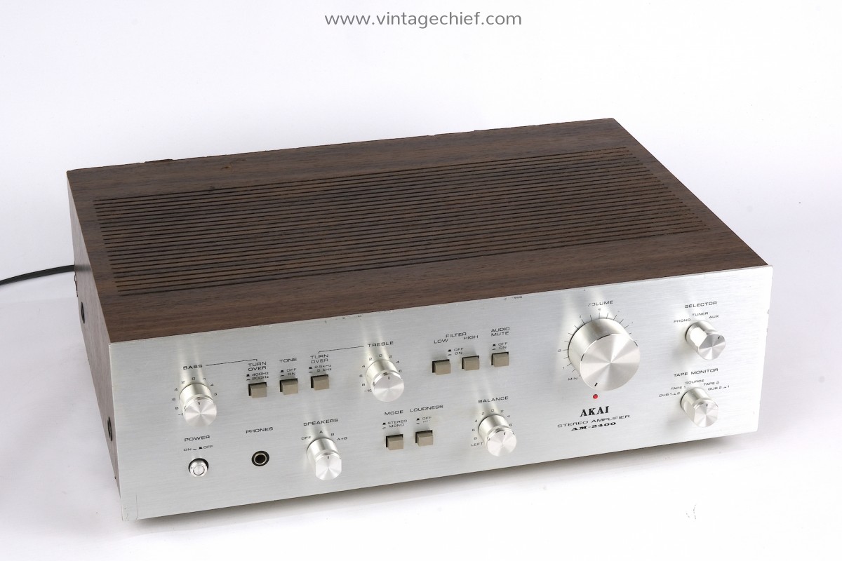 Akai AM-2400 Integrated Stereo Amplifier | Phono | Vintage | Wooden ...