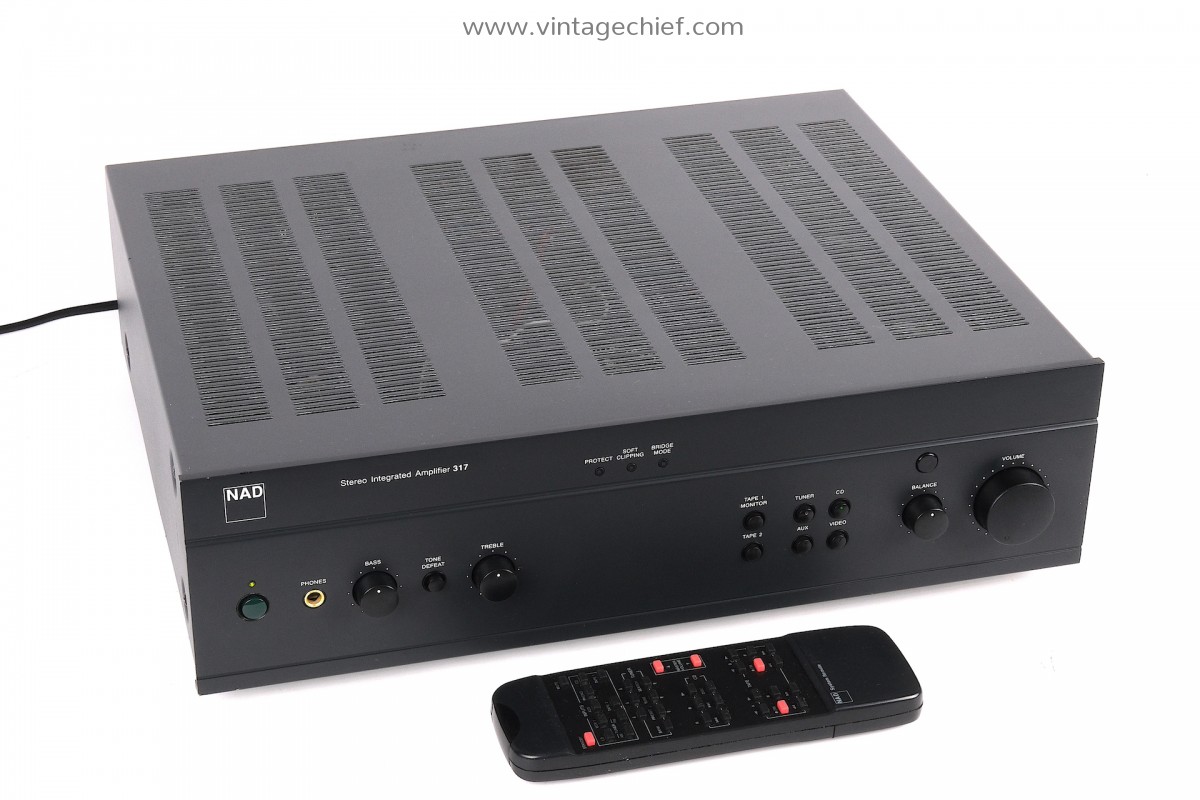 NAD 317 Amplifier + Remote Control + Manual + Box | 2 x 80 Watt | Pre ...