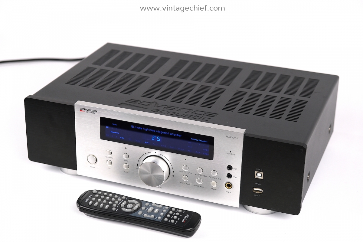 Advance Acoustic MAX 250 Amplifier + Remote Control | 2 x 90 Watt ...