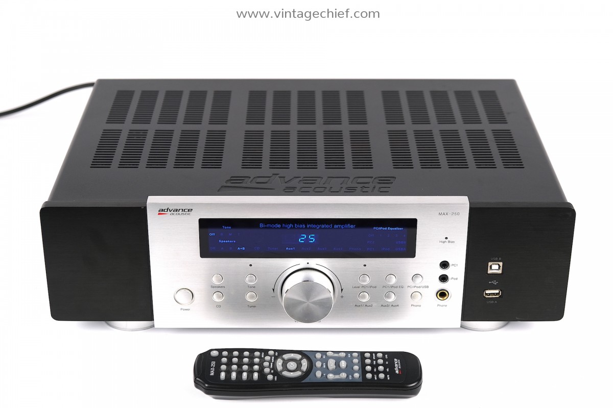Advance Acoustic MAX 250 Amplifier + Remote Control | 2 x 90 Watt ...