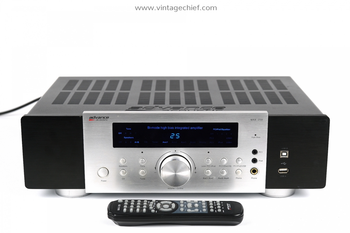 Advance Acoustic MAX 250 Amplifier + Remote Control | 2 x 90 Watt ...