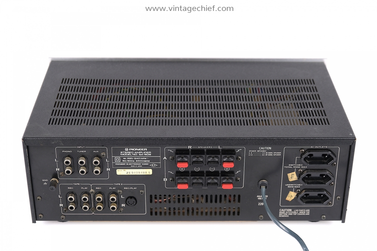 Pioneer SA-508 Integrated Stereo Amplifier | Blue Line | Phono ...