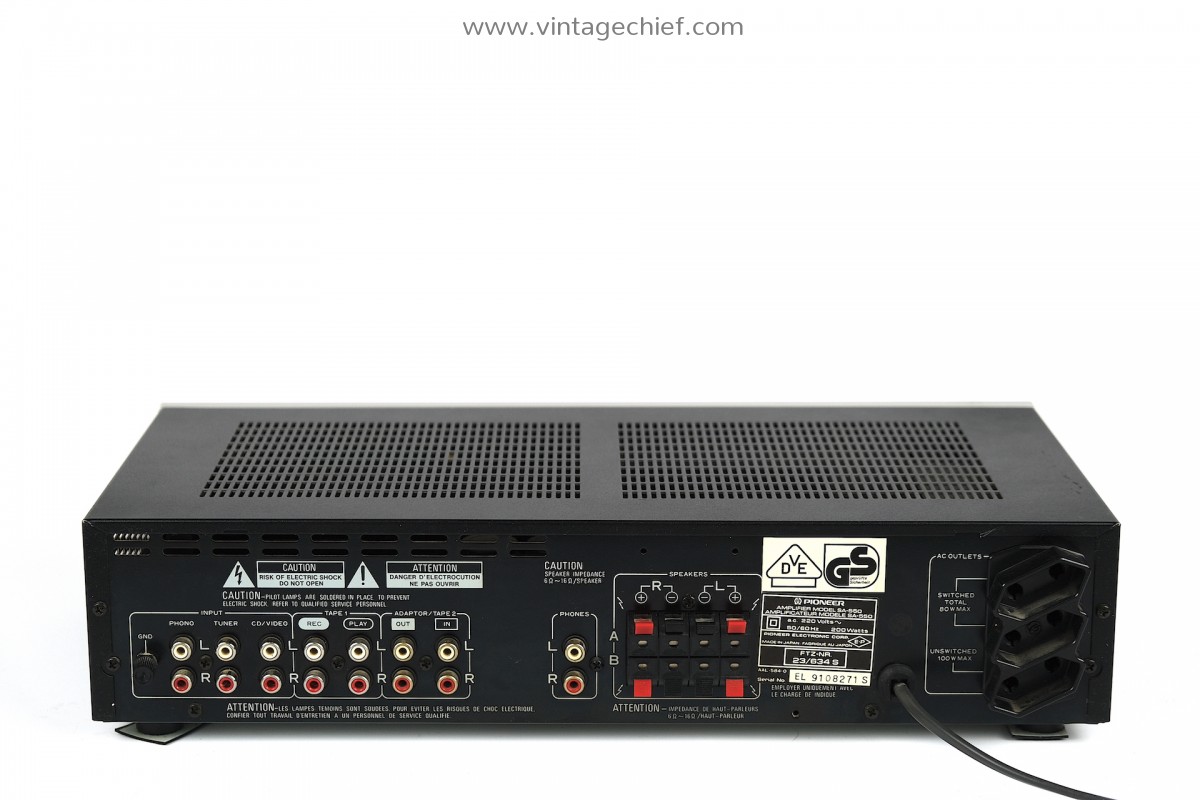 Vintage Pioneer SA-550 Integrated Stereo Amplifier | Phono | Tone ...