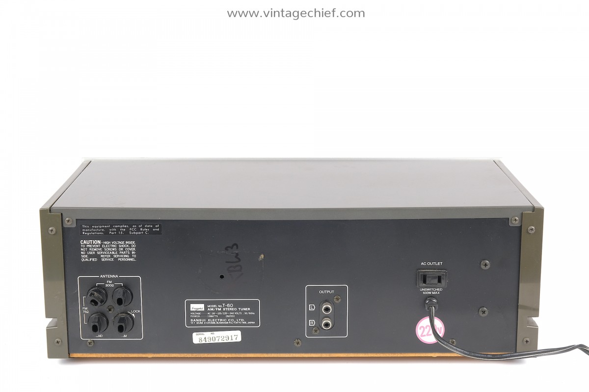 Vintage Sansui T-60 FM AM Tuner | Radio | Stereo | Silver
