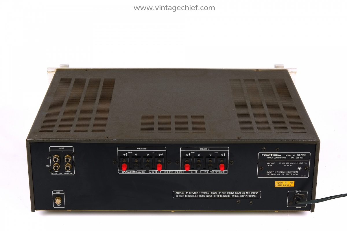 Rotel RB-2000 Power Amplifier | VU Meters | Defective | For Parts or ...