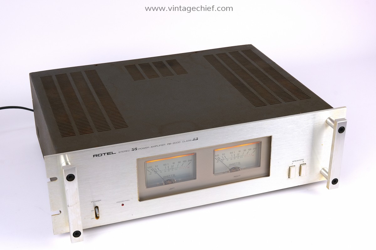 Rotel RB-2000 Power Amplifier | VU Meters | Defective | For Parts or ...