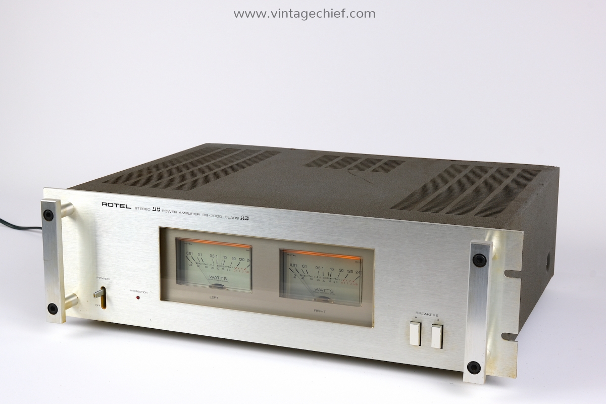 Rotel RB-2000 Power Amplifier | VU Meters | Defective | For Parts or ...