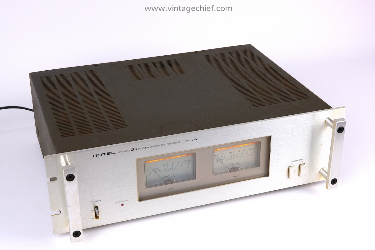 Rotel RB-2000 Power Amplifier | VU Meters | Defective | For Parts or ...