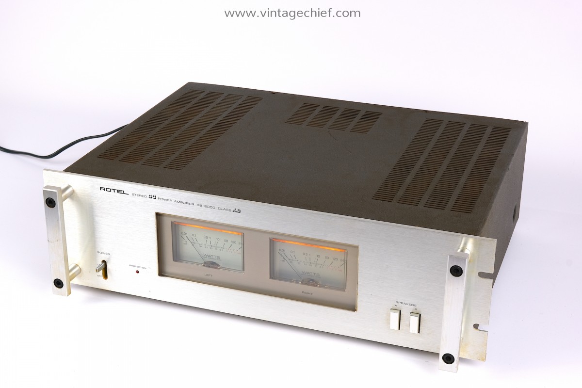 Rotel RB-2000 Power Amplifier | VU Meters | Defective | For Parts or ...