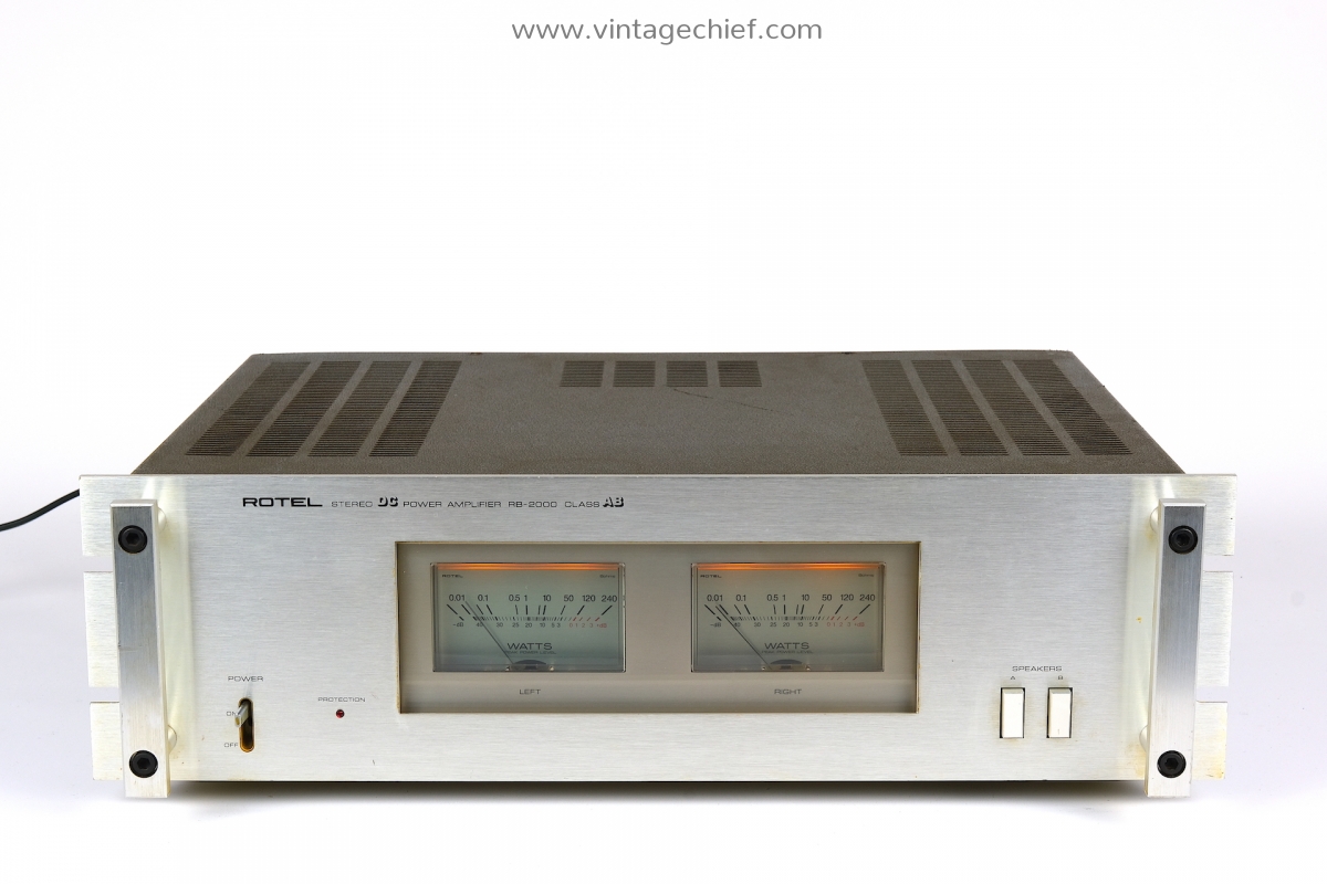 Rotel RB-2000 Power Amplifier | VU Meters | Defective | For Parts or ...