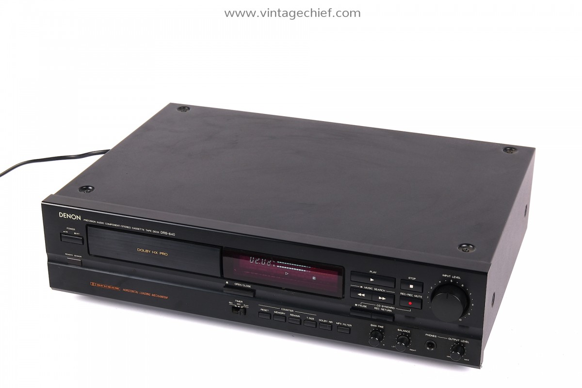 Denon DRS-640 Front Loading Cassette Deck | Black | Tape Deck | AMS