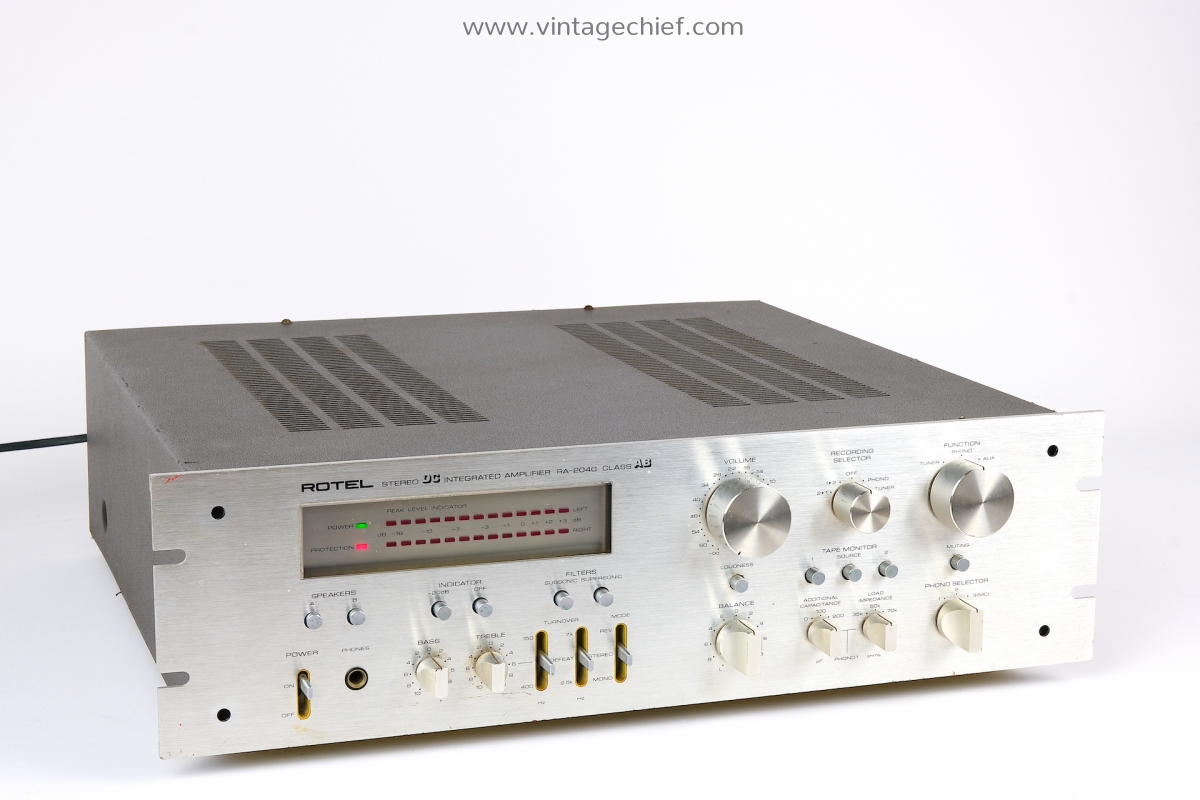 Rotel RA-2040 Amplifier | 3 Phono Inputs | Defective | For Parts or Repair
