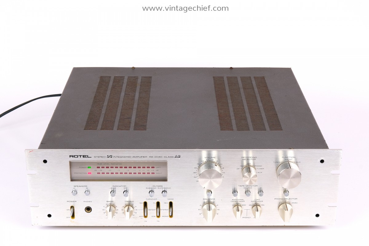 Rotel RA-2040 Amplifier | 3 Phono Inputs | Defective | For Parts or Repair