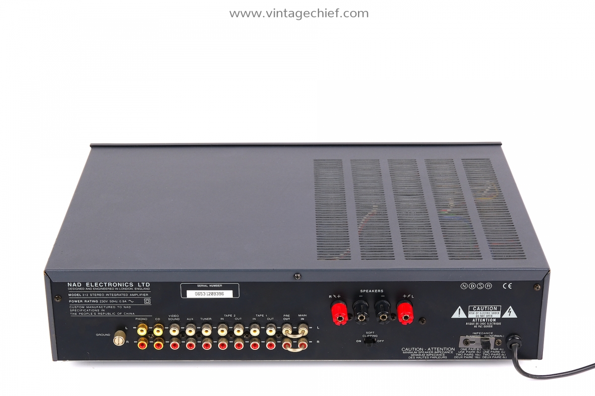 NAD 312 Stereo Amplifier | Phono | Pre-out | Main-in | Audio | HiFi