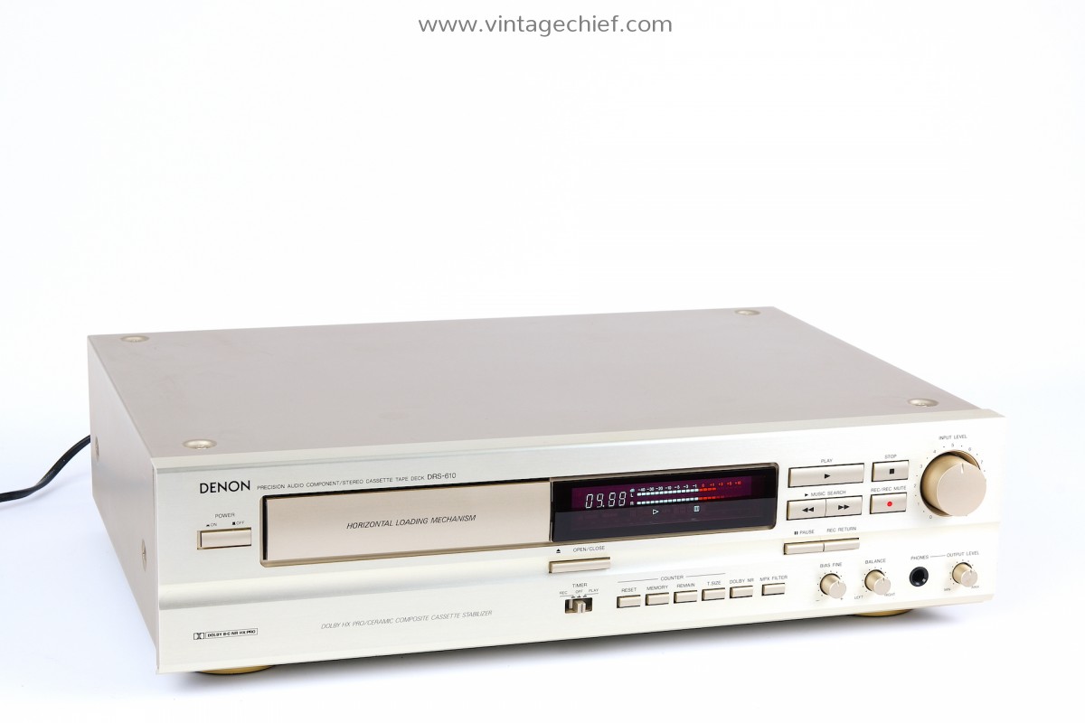 Denon DRS-610 Cassette Deck | Champagne | Tape Deck | Audio | HiFi | Stereo