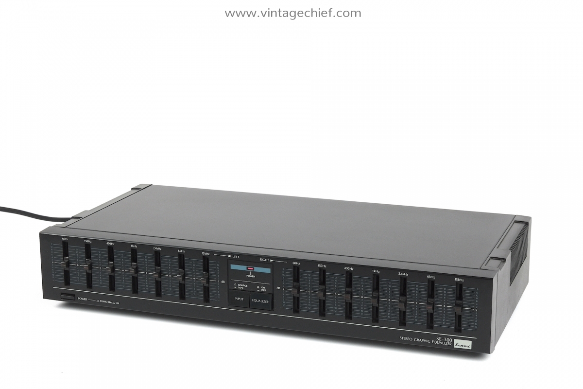 Sansui SE-300 Equalizer | 7 Band Stereo Equalizer | Black | Vintage