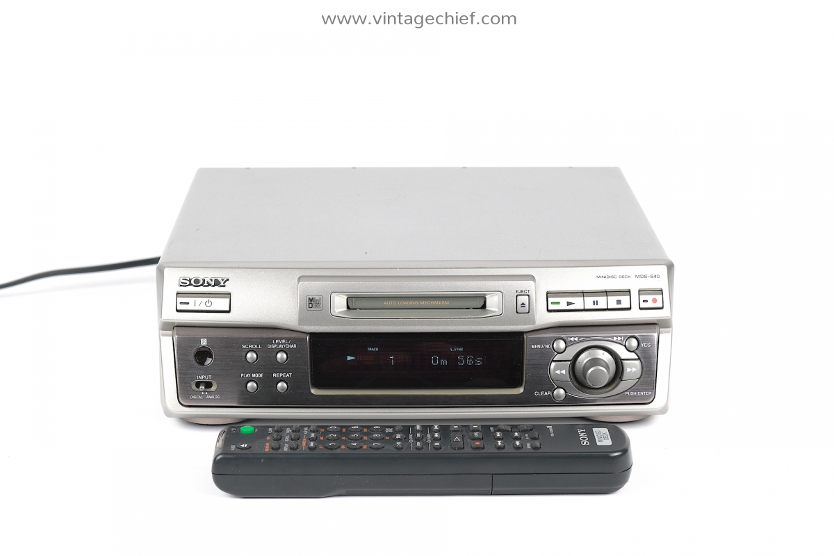 Sony MDS-S40 MiniDisc Recorder | Player | Deck | Audio | Silver | Compact