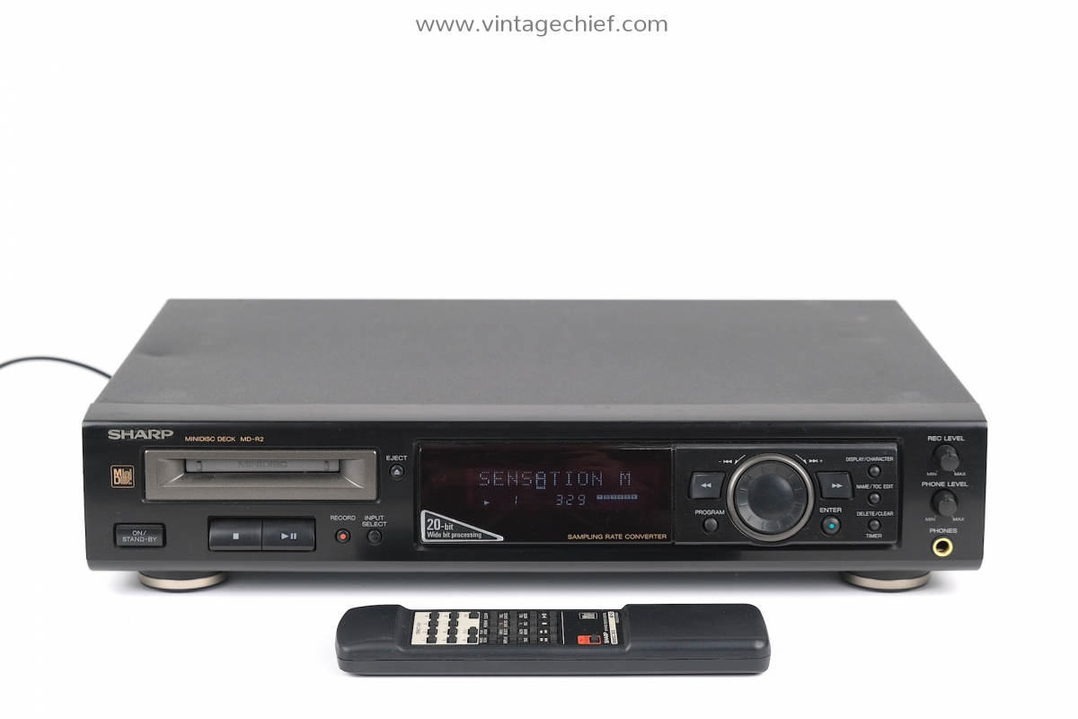 Sharp MD-R2 MiniDisc Recorder + Remote Control | Black | Audio | HiFi