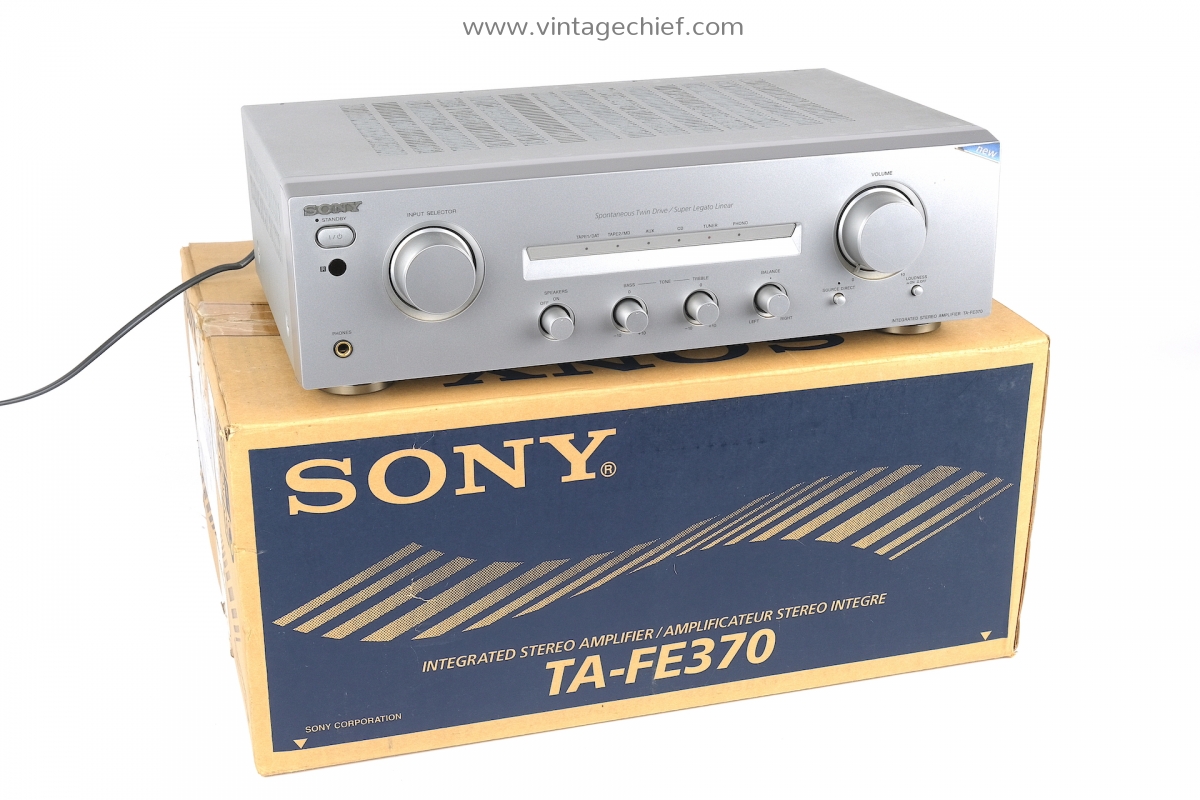 Sony TA-FE370 Amplifier | Silver | 2 x 70 Watt | Phono | Audio | HiFi