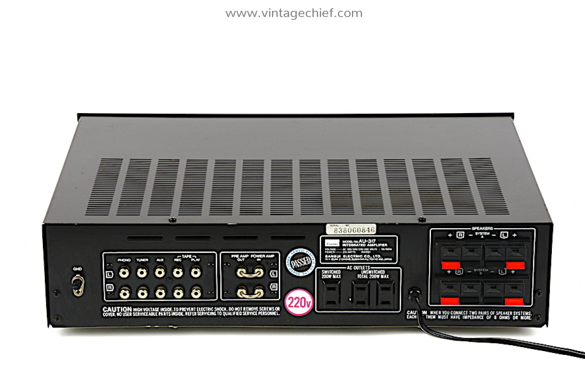 Vintage Sansui AU-317 Amplifier | Phono | 2 x 50 Watt | Pre-out | Main ...