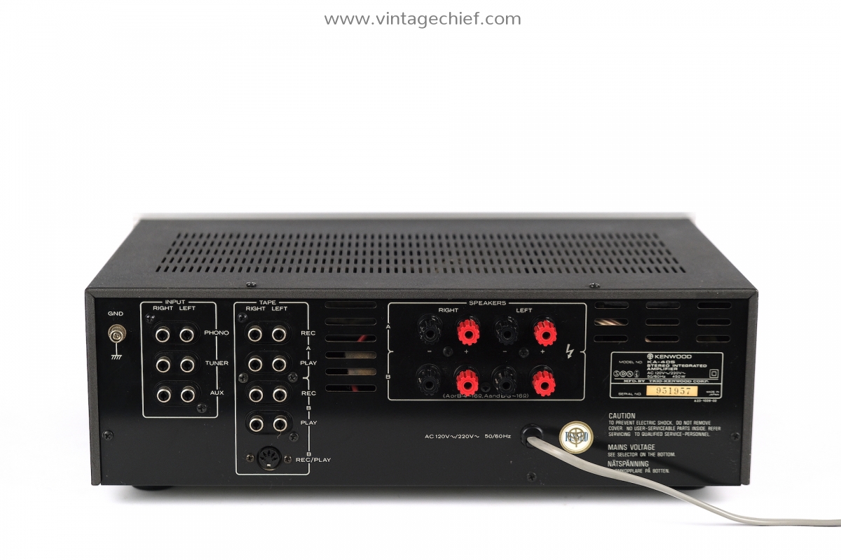 Kenwood KA-405 Amplifier | VU Meters | Serviced | 2 x 55 Watt | Vintage ...